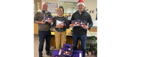 Trans-Web delivers festive joy to children at Royal Oldham Hospital